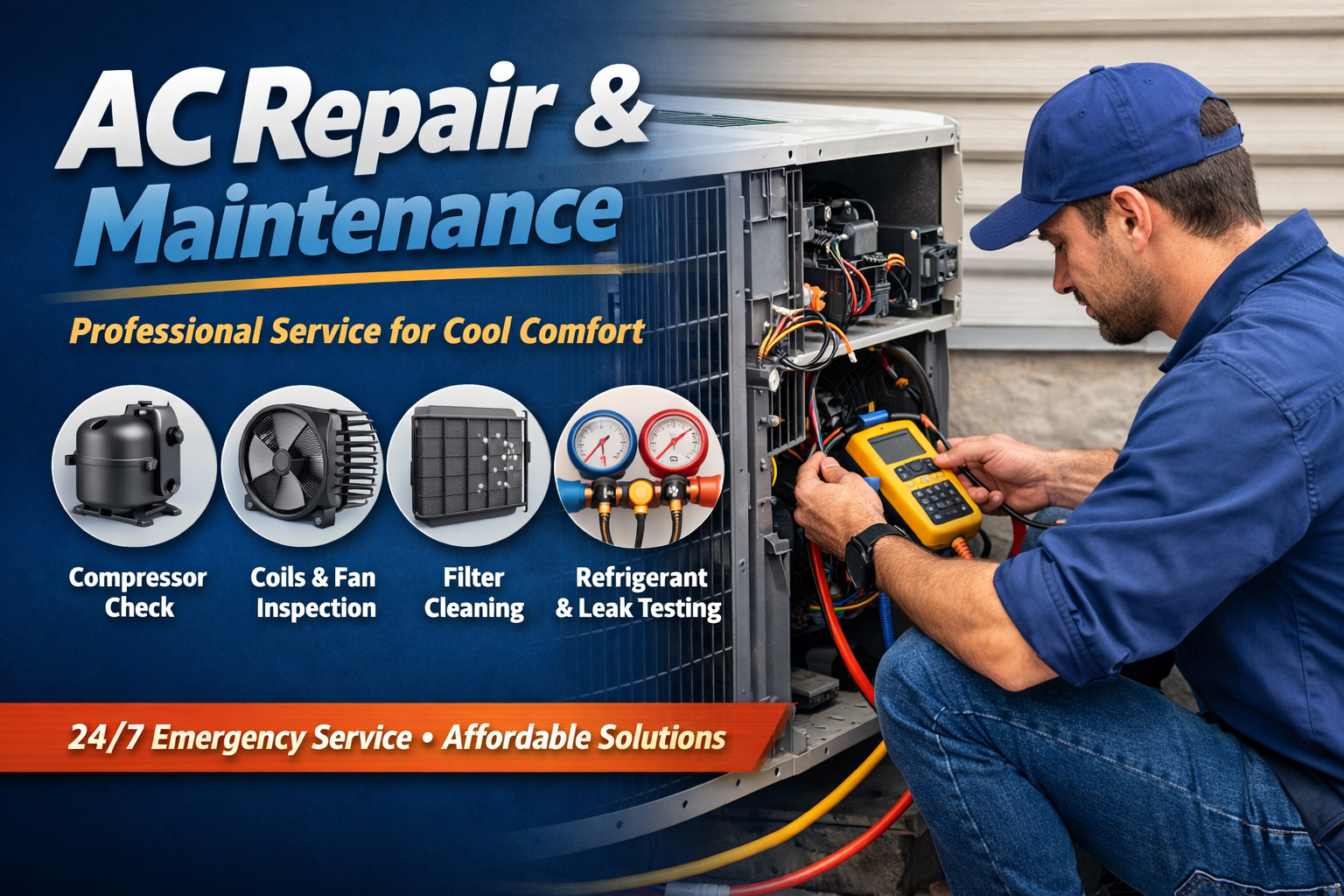 Key Components Checked During AC Repair & Maintenance