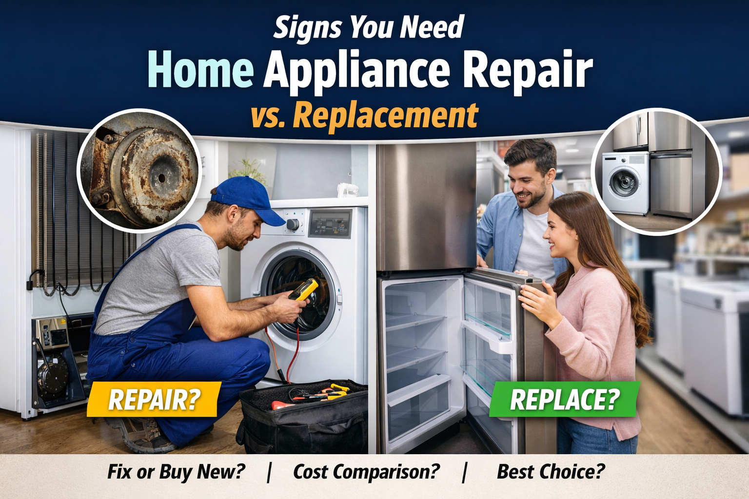 Signs You Need Home Appliance Repair or Replacement